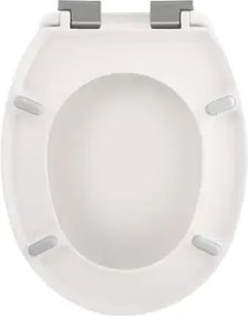 Spirella NEELA WC prkénko matně bílé / duroplast Thermodur / chromovan