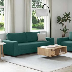 2dílná sedací souprava s poduškami tmavě zelená textil 3324736
