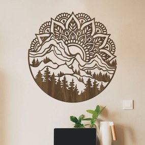 dřevo života Dřevěná mandala MANDALA HORY Zvolte rozměr (cm): 80x80, Zvolte barvu dekoru: Wenge