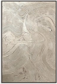 Ručně malovaný zarámovaný obraz na plátně Metallic Silver