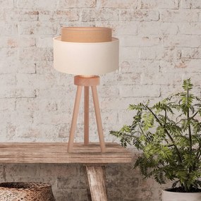 Stolní lampa Boho, ecru/juta, výška 45 cm