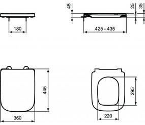 Ideal Standard i.life B - WC sedátko Soft Close, bílá T468301