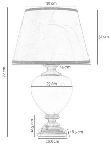 ONLI - Stolní lampa AMADEUS 1xE27/15W/230V 72 cm béžová/zlatá