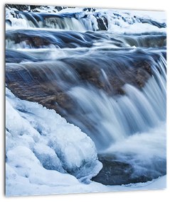 Obraz řeky v zimě (30x30 cm)
