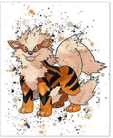 Obraz s motivem Pokémon - 4 rozměry Rozměr: 30x40 cm, Varianta: Arcanine