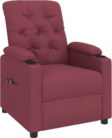 Elektrické polohovací křeslo vínové textil 3098842
