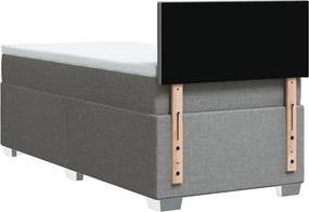 Box spring postel s matrací světle šedá 80 x 200 cm textil 3285708