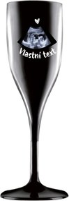 Personalizovaná nerozbitná prosecco sklenice s ultrazvukem