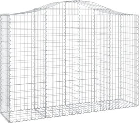 Klenuté gabionové koše 14ks 200x50x140/160cm pozinkované železo 3145694