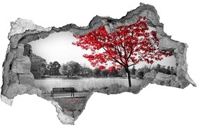 Wallmuralia Nálepka fototapeta 3D výhled Červený strom 95x73 cm