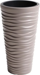 Prosperplast Květináč s vložkou Sand Slim (kávová, Š 30 x V 52 x H 30 cm)