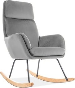 Casarredo - Komfort nábytek Designové houpací křeslo HOOVER, VELVET šedá