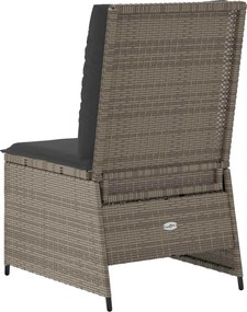 Zahradní sofa s polštářem Šedá polyratan 3394478