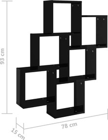 vidaXL Nástěnná police 78 x 15 x 93 cm dřevotříska [807176] Barva: dub artisan
