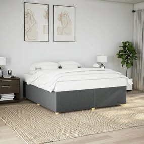 Rám postele bez matrace tmavě šedý 180 x 200 cm textil 3284751