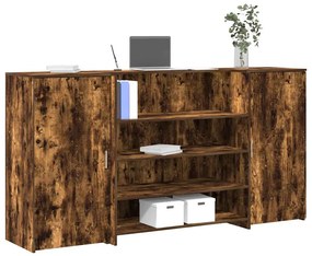 Recepční stůl kouřový dub 200x50x103,5 cm kompozitní dřevo 3324182
