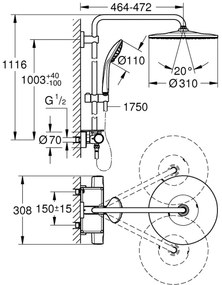 GROHE 26401001 - Sprchový systém VITALIO JOY SYSTEM 310 lesklý chrom