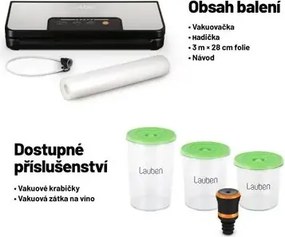 Lauben Vacuum Sealer 60SB černá / plně automatická vakuovačka / 10-20s