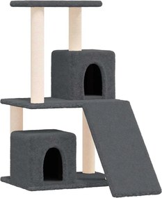 Škrabadlo pro kočky se sisalovými sloupky tmavě šedé 82 cm 171665