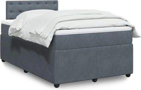 Box spring postel s matrací tmavě šedá 120 x 200 cm samet 3290023