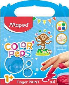 Prstové barvy maped color peps prstové barvy, 4x80ml