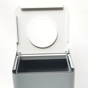 Odpadkový koš na tříděný odpad Caimi Brevetti Centolitri G, 100 L , bílý, sklo