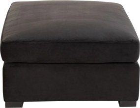 Černá sametová podnožka Nalmi black - 113*100*60cm