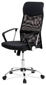 Kancelářská židle řady BASIC, potah černá látka a síťovina MESH, houpací mechani - KA-E301 BK