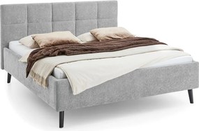 Šedá čalouněná dvoulůžková postel bez roštu 180x200 cm Nova – Meise Möbel