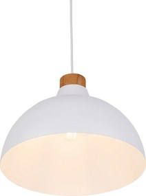 TK Lighting Bílý závěsný lustr Cap pro žárovku E27 TK2070