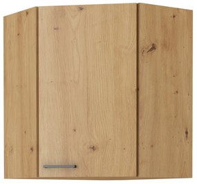 Horní rohová kuchyňská skříňka Miraluna (dub artisan + černá matná). 1062357