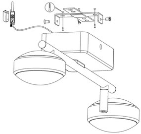 Eglo 97715 - LED RGB Stmívatelné bodové svítidlo CORROPOLI-C 2xLED/5W/230V