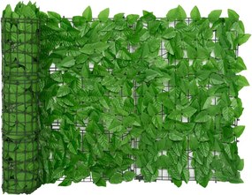 Balkonová zástěna se zelenými listy 200 x 75 cm 3216421