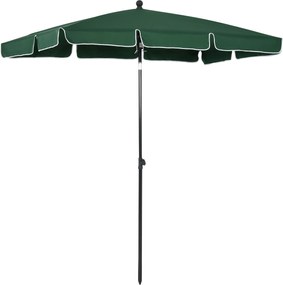 Aluminiový zahradní slunečník Outsunny 198x130x245 cm obdélníkový slunečník se sklopnou funkcí pro terasu a zahradu Zelený | Aosom