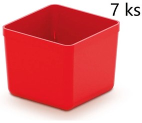 Kistenberg Sada 7 plastových boxů 55x55x55 mm UNITE BOX, červené