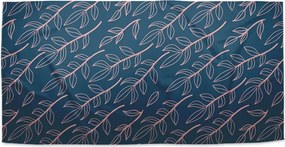 Sablio Ručník Růžové malované lístky - 50x100 cm