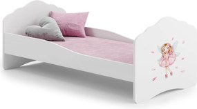 ADRK Furniture Postel s matrací CASIMO GIRL WITH WINGS 140x70 CH-Cas-Gir-Wing-140-n-E409