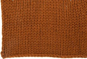 Pletený hnědý pléd Tricot orange brown - 152*127 cm