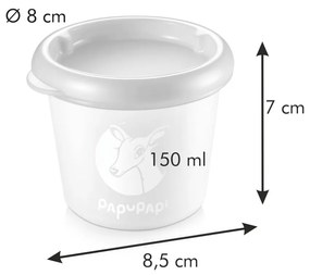 Dóza PAPU PAPI 150 ml, 2 ks, růžová