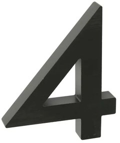 Domovní číslo "4", RN.100LV, broušené, černá