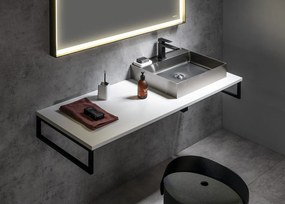 Sapho PLATO deska Rockstone 800 x 24 x 500 mm bílá mat PL080-0101
