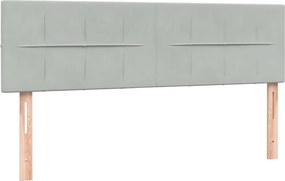 Box spring postel s matrací světle šedá 160x210 cm samet 3318117