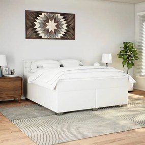 Box spring postel s matrací bílá 180x200 cm umělá kůže 3286133