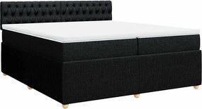 Box spring postel s matrací černá 200x200 cm textil 3289872