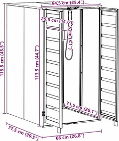 vidaXL Skladování s košem s plynovým víkem pro koš 240L Antracit Ocel [42018681]