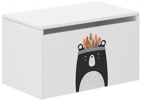 Dětský úložný box s krásným medvědem 40x40x69 cm