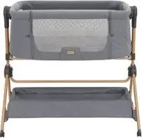 KikkaBoo Postýlka a židlička 2v1 Sleat Me Grey / od narození / do 9kg