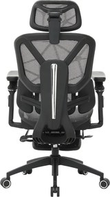 Ergonomická kancelářská židle STORM - tmavě šedá síťovina / nosnost 150 kg