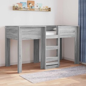 Patrová postel pro děti Šedá Sonoma 75 x 190 cm 3410472