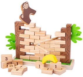 Bigjigs Toys Dřevěná motorická hra Padající džungle